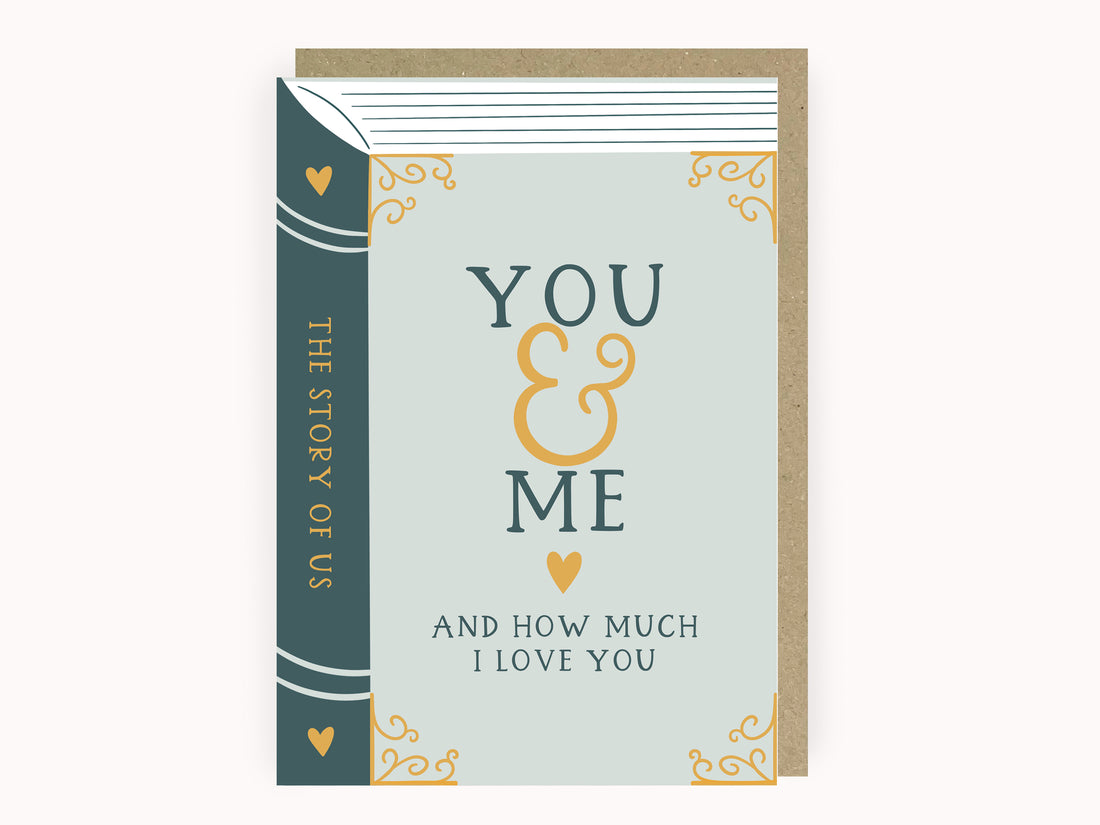 You & Me Book Valentine's Day Card – Abbie Imagine Design