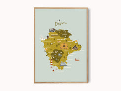 Devon Illustrated Map Print | Abbie Imagine | Cornwall, UK – Abbie ...